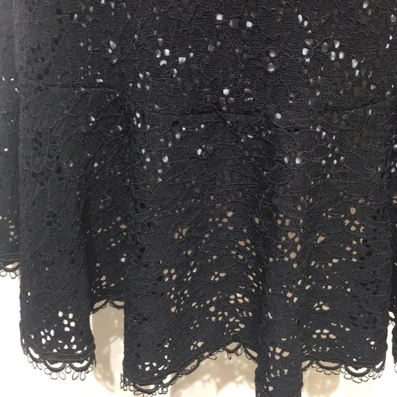 Red Haute | Tops | Red Haute Brand Peplum Top In Black Stretch Lace ...